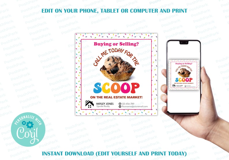 EDITABLE Real Estate Pop Bys Summer Real Estate Pop by - Etsy