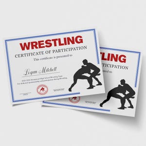 Editable Wrestler Award Certificates Template, Sports Award Ceremony ...
