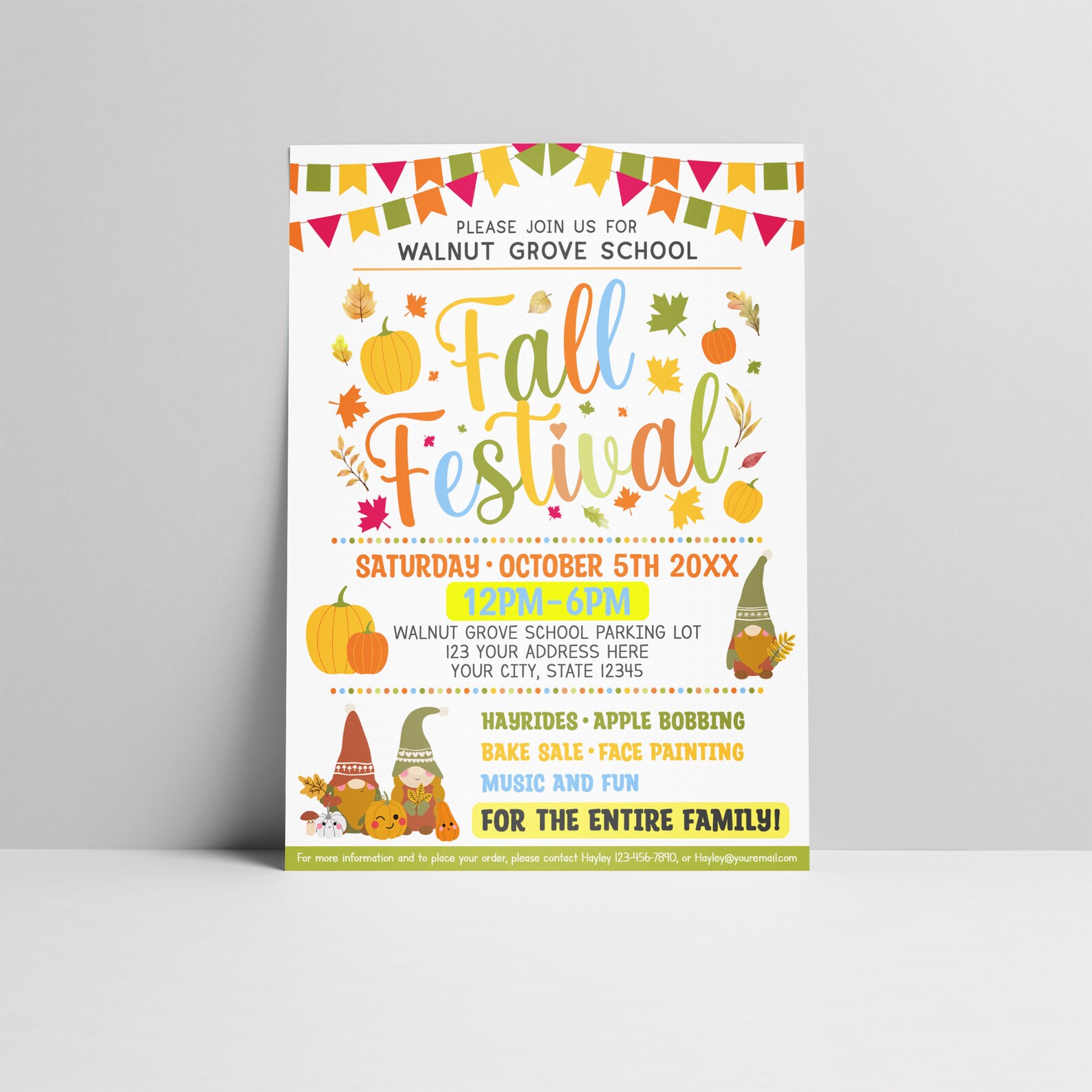 Editable Fall Festival Flyer School Church Halloween Fall - Etsy
