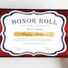 Editable Honor Roll Award Certificate Set of 4 DIY Student - Etsy