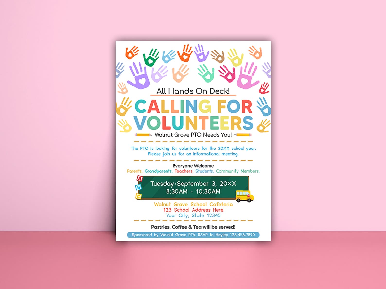 Editable Volunteer Recruitment Flyer School Volunteer - Etsy Australia