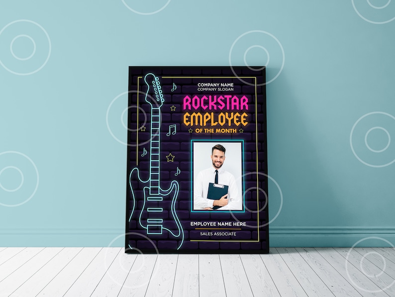 EDITABLE Rockstar Employee of the Month Certificate | Employee ...