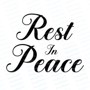 Sets of 4 Rest in Peace Funeral Program Word Art Titles, Pre-made ...