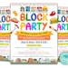 EDITABLE Neighborhood Block Party Invitation, Bbq Picnic Summer Party ...