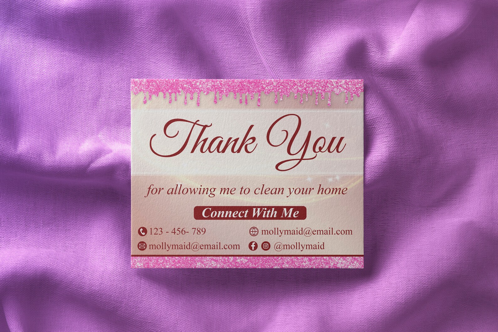 Cleaning Business Thank You Card Template Printable Cleaning | Etsy