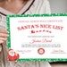 Nice List Certificate Printable, Santa Template, Christmas Nice List ...