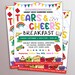 Editable Tears and Cheers Breakfast Flyer Invitation, Back to School ...