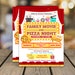 Editable Pizza and Movie Night Flyer Template, Cinema Movie Invitation ...