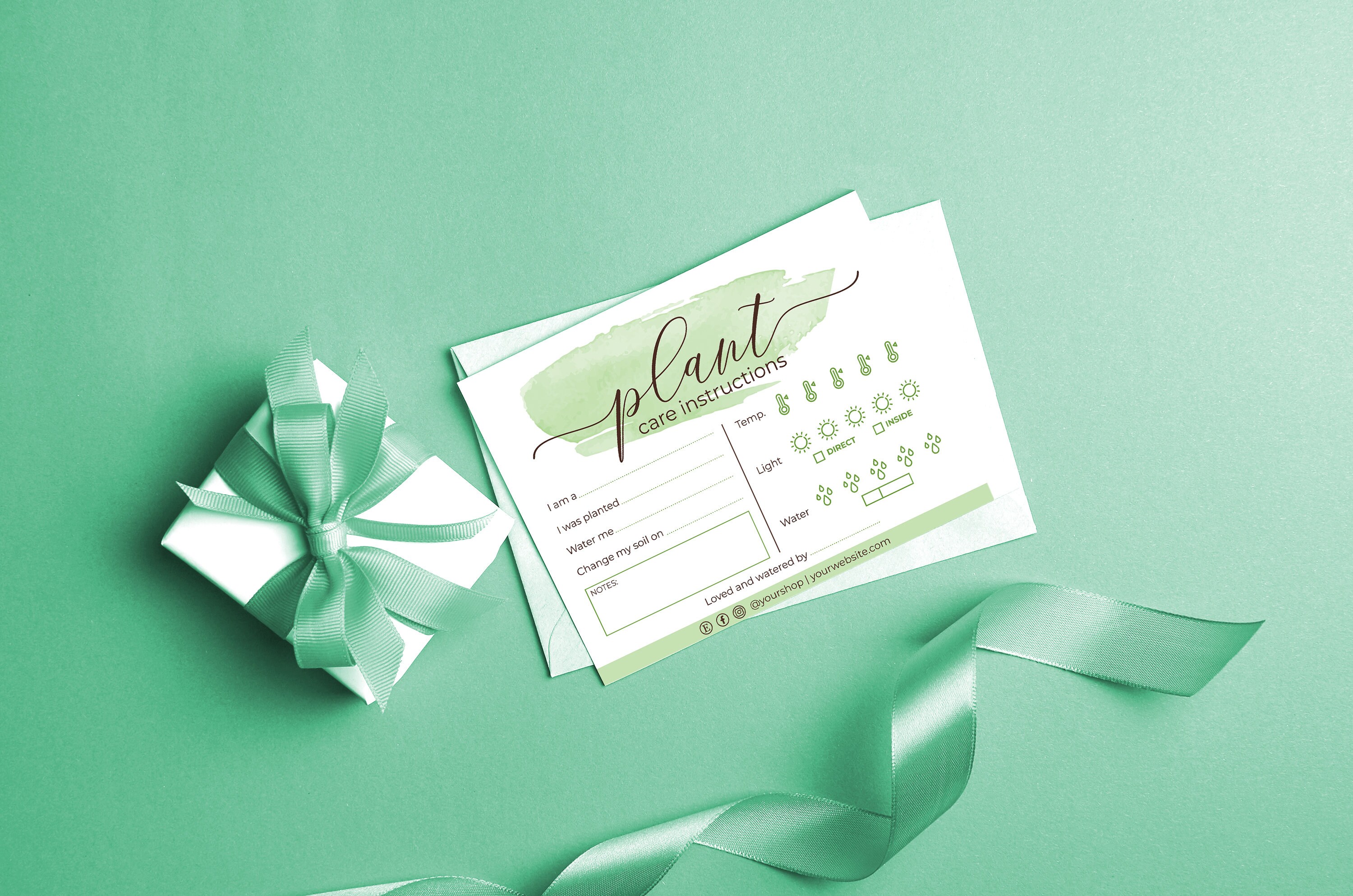EDITABLE Plant Care Card Printable, Plant Care Template, Multi Use ...