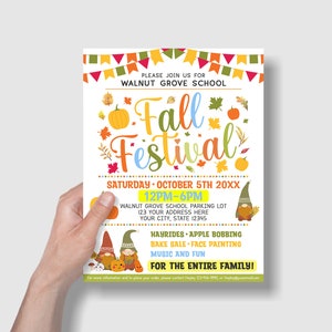 Editable Fall Festival Flyer, School Church Halloween Fall Invite, Fall ...