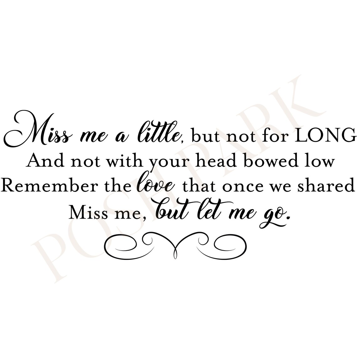 Funeral Program Poem Word Art Miss Me A Little but Not for - Etsy