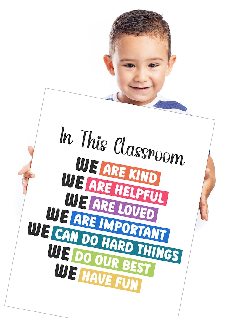 In This Classroom We Are, Classroom Quotes, Classroom Wall Art Digital ...