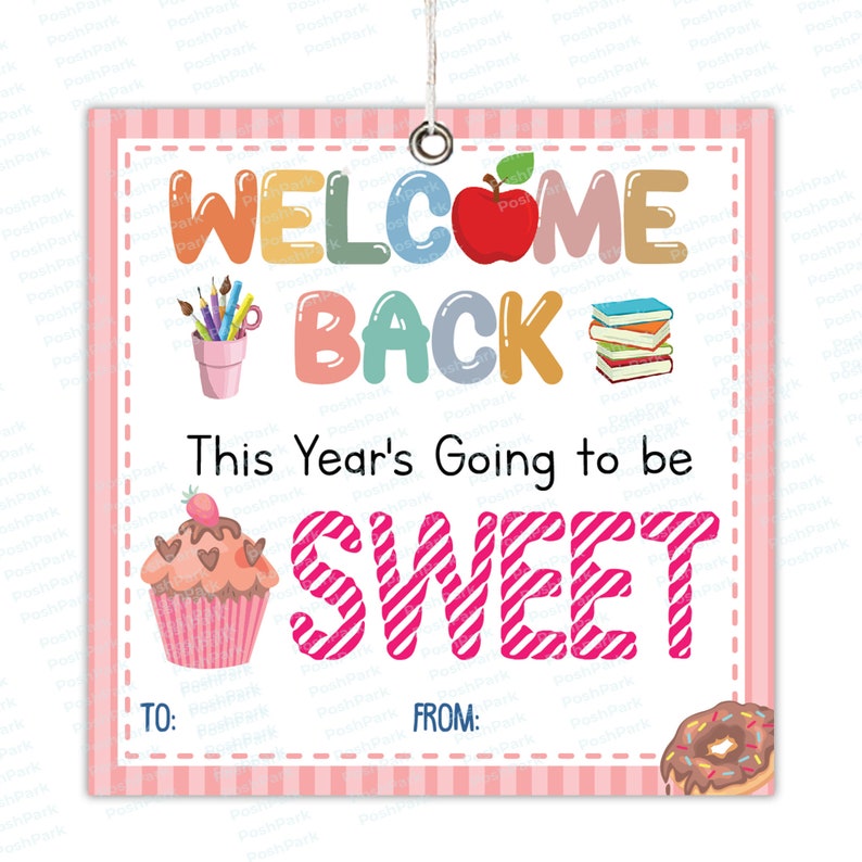 PRINTABLE Welcome Back to School Tags Cute First Day of - Etsy