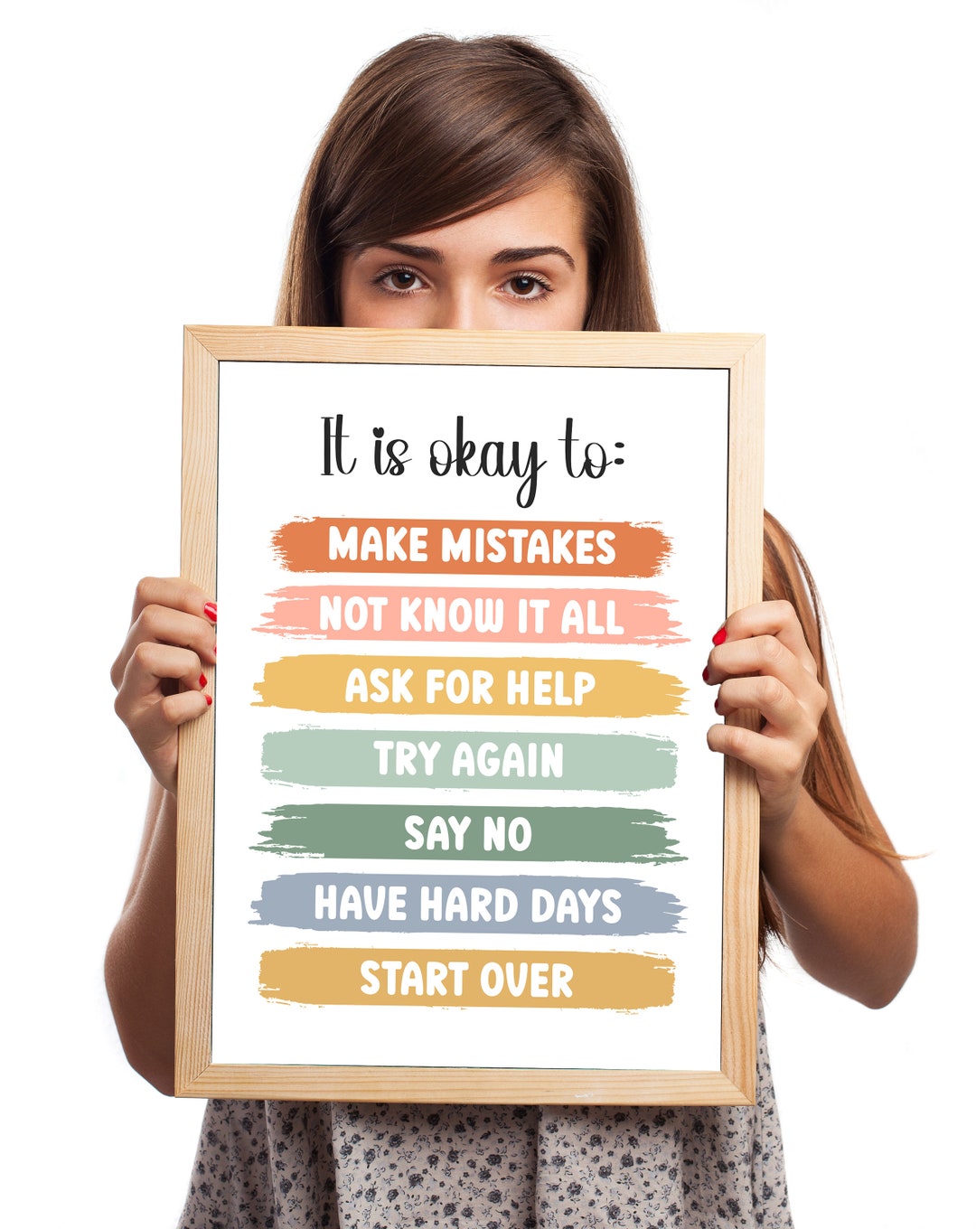 It's Okay to Poster, Classroom Quotes, Classroom Wall Art Digital ...
