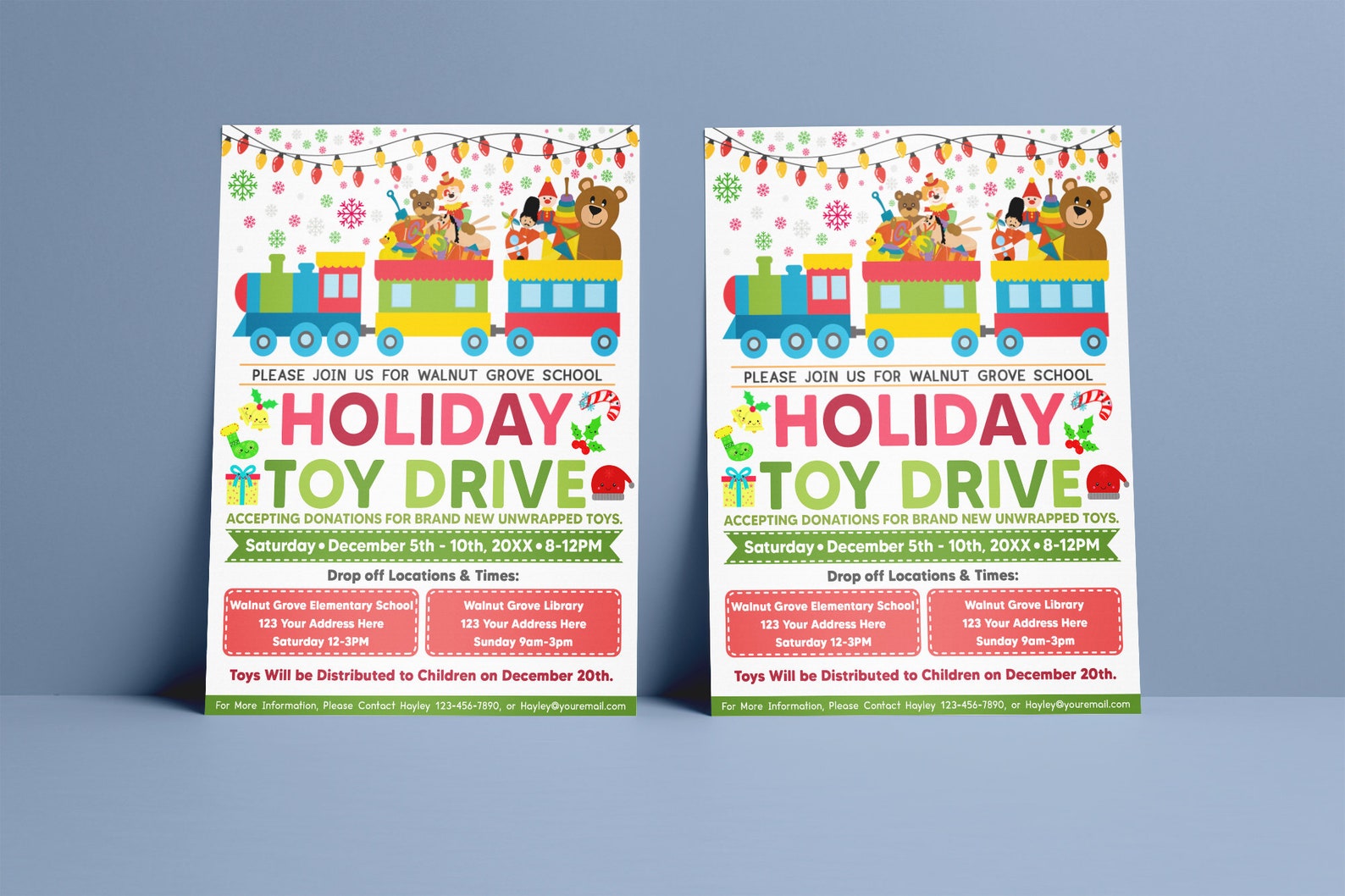 Editable Holiday Toy Drive Flyer Template Printable Toy Drive - Etsy