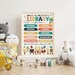 Printable Library Sign Boho Library Posters Downloadable - Etsy