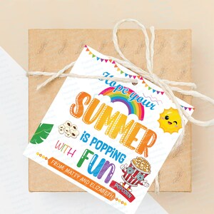 Editable Summer Gift Tag, Hope Your Summer is Popping With Fun Gift ...