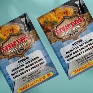 Editable Fish Fry Invitation, Downloadable Printable Fish Fry ...