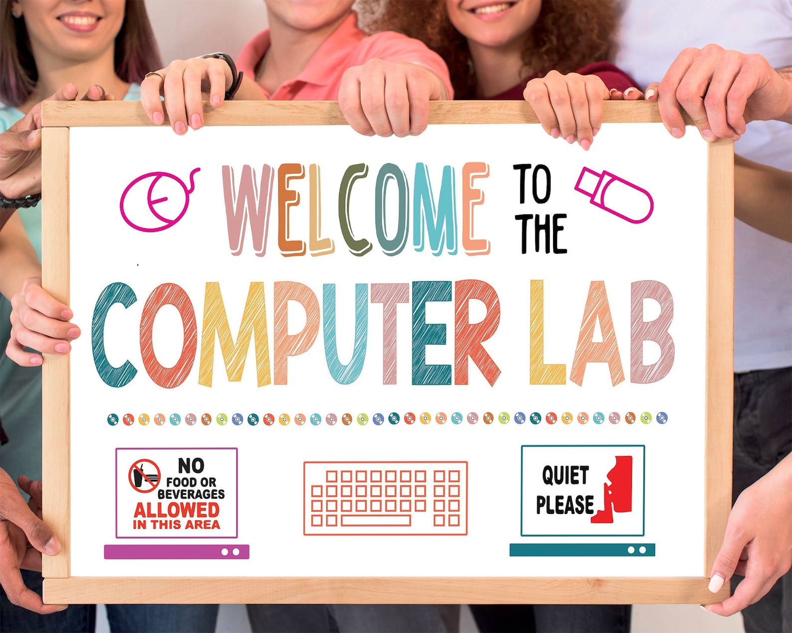 PDF Welcome to the Computer Lab Sign White Printable School - Etsy