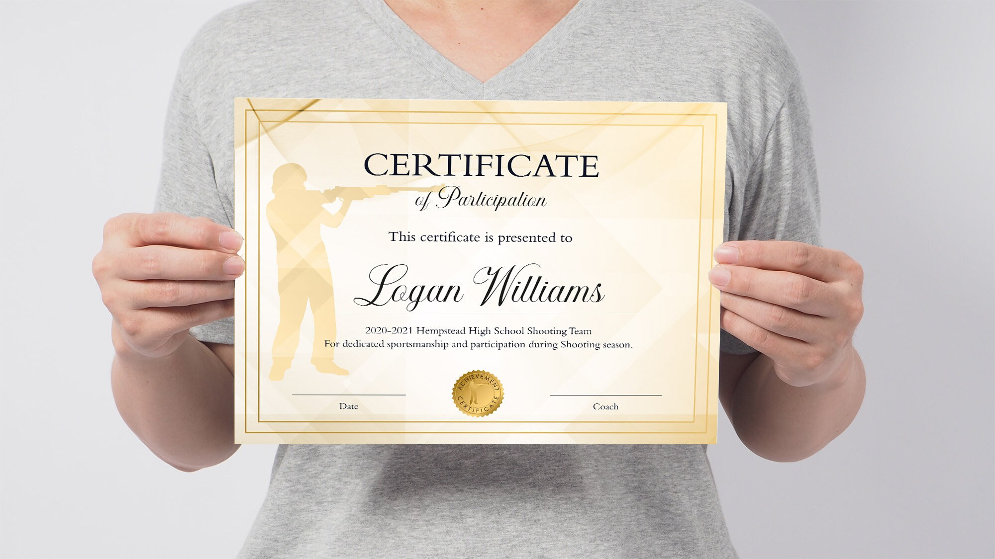 Editable Shooting Certificate Template Bundle for Boys and Girls, DIY ...