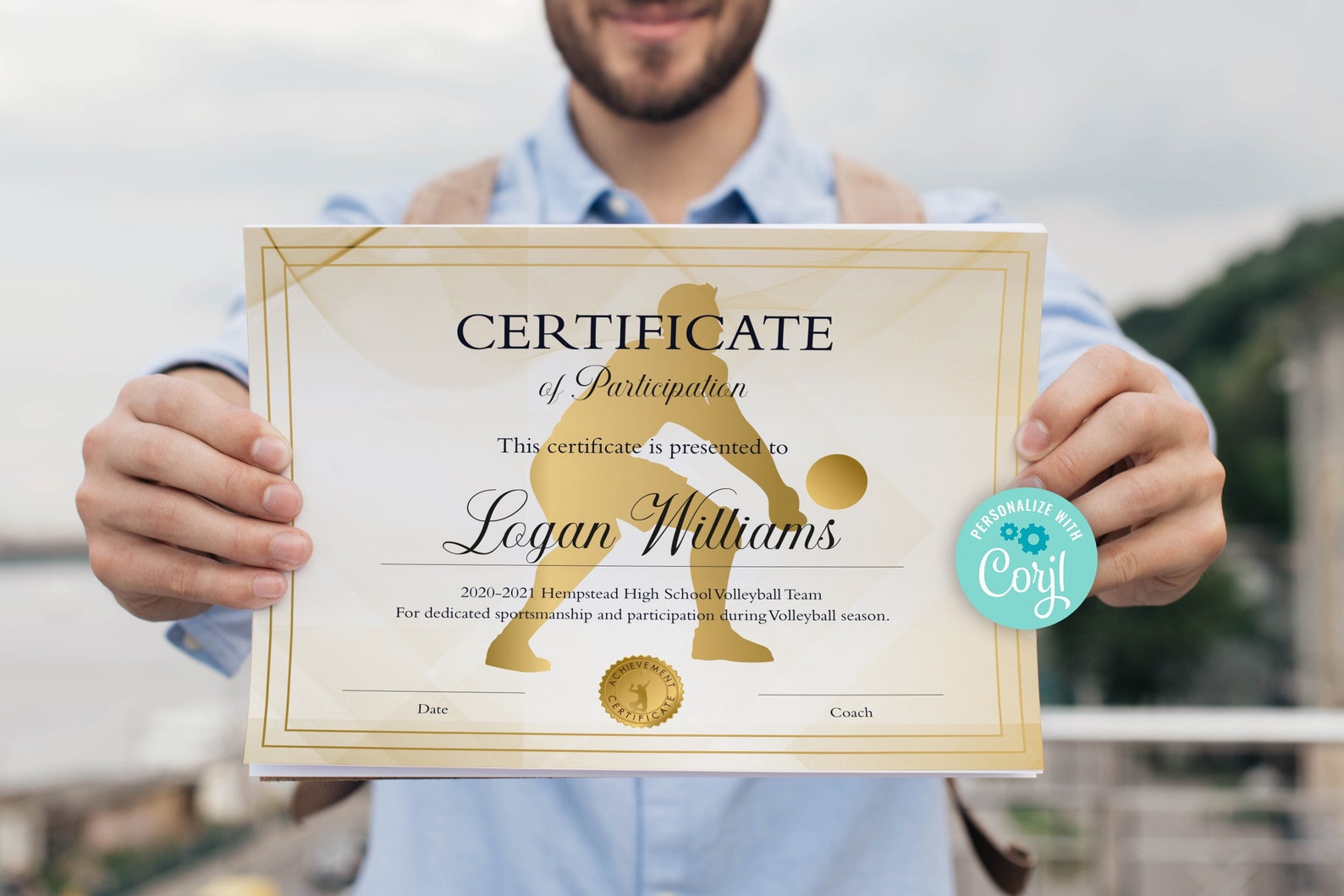 Editable Boys Volleyball Certificate Template, Boys Volleyball ...