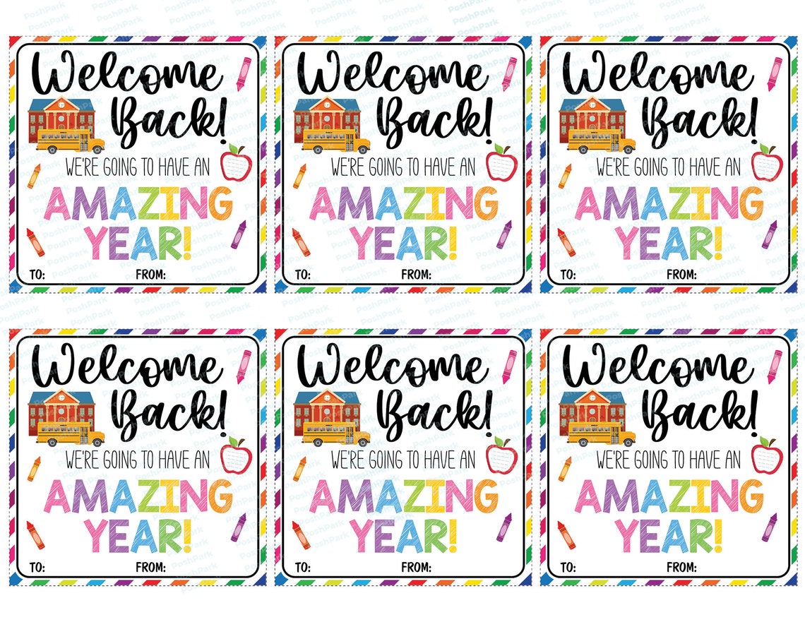 Printable Welcome Back to School Gift Tags Back to School - Etsy