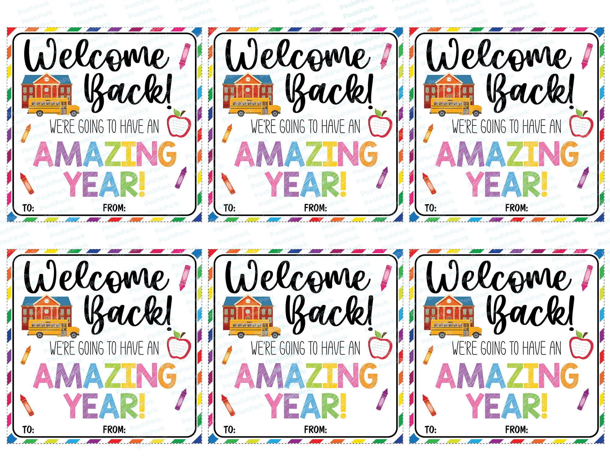 Printable Welcome Back to School Gift Tags Back to School - Etsy