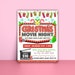 Editable Christmas Movie Night Flyer, Xmas School Church Benefit ...