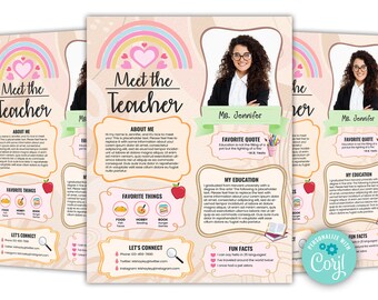 Meet the Teacher Rainbow - Etsy