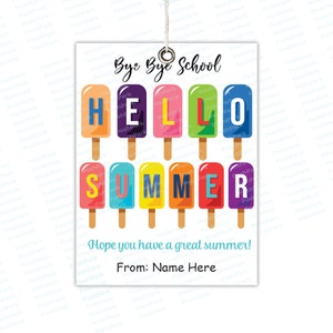 EDITABLE Have a Great Summer Tag Instant, Summer Gift Tags for Kids ...