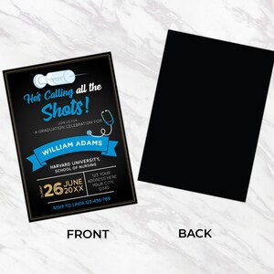 Male or Female Nursing Graduation Invitation Instant Download BLACK ...