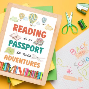 Printable Reading Sign, Downloadable Classroom Reading Nook Sign ...