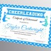 Editable Cheer Certificate Light Blue, Cheerleading Gifts Award ...