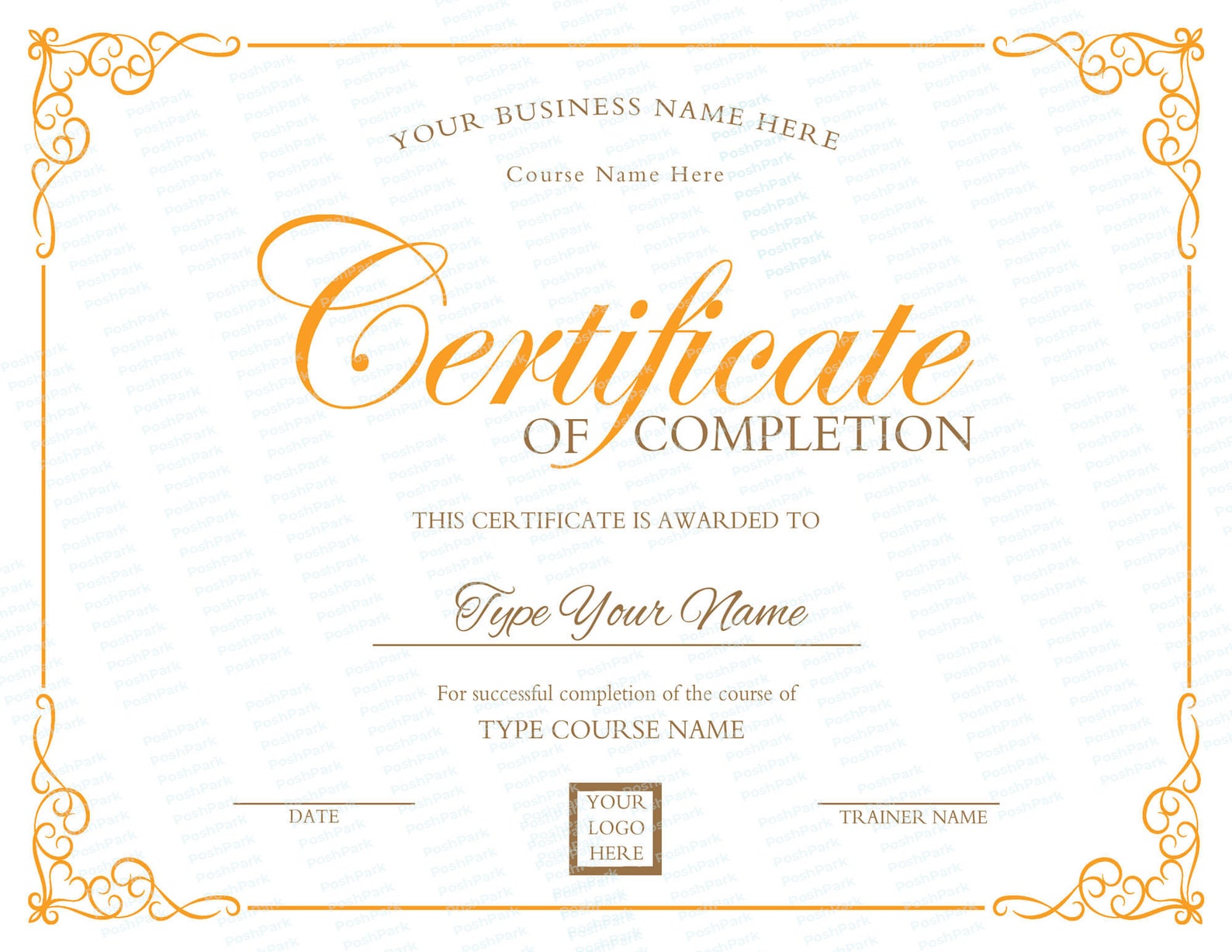 Editable Certificate of Completion Template Bundle Multi | Etsy