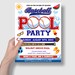 Editable End of Season Baseball Pool Party, Baseball Pool Bash, Party ...