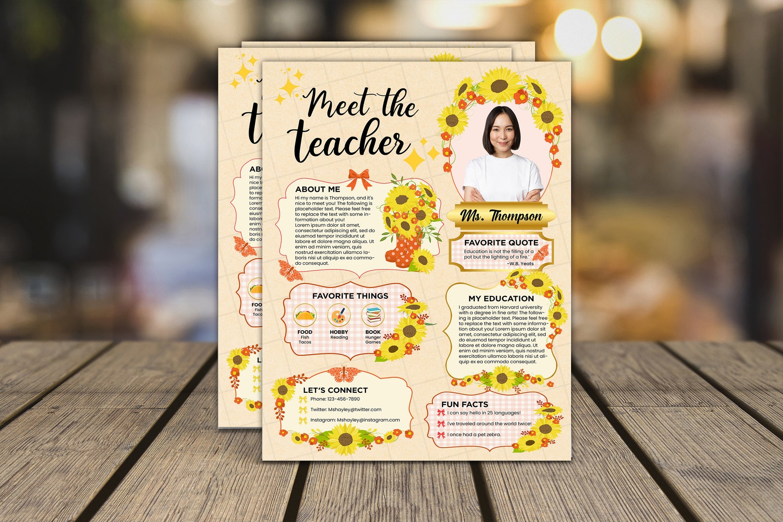 Editable Meet the Teacher Flyer Template, Meet the Teacher Newsletter ...