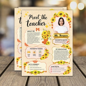 Editable Meet the Teacher Flyer Template, Meet the Teacher Newsletter ...