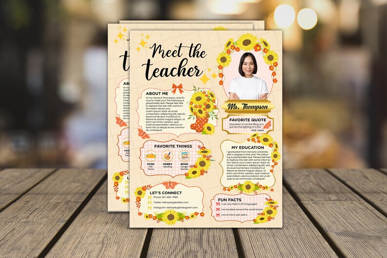Editable Meet the Teacher Flyer Template Meet the Teacher - Etsy
