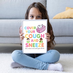 Printable Cover Your Mouth When You Cough or Sneeze Sign, PDF School ...