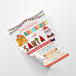 EDITABLE Breakfast With Santa Flyer Invitation, Meet Santa Flyer, Santa ...