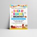 EDITABLE Back to School Breakfast Flyer Template, PTO PTA Fundraiser ...