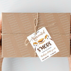 Editable Smore Tags, You Are Appreciated Editable Gift Tag, Client ...
