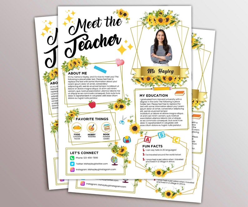 Editable Meet the Teacher Template Meet the Teacher Letter - Etsy