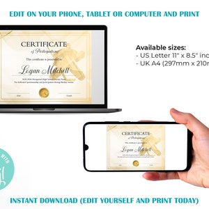Editable Goalie Hockey Certificate, Printable Goalie Certificate ...