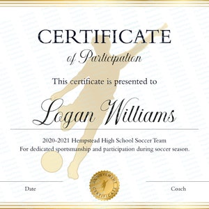 Editable Multi-sport Certificate Bundle, End of Season Sport ...
