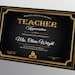 Editable Elegant Teacher Appreciation Certificate Black, Teacher ...