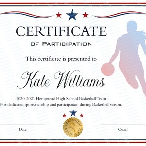Editable Multi-sport Certificate Bundle, End of Season Sport ...