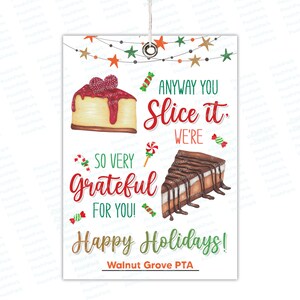 Any Way You Slice It, We Are Grateful for You, Editable Christmas ...
