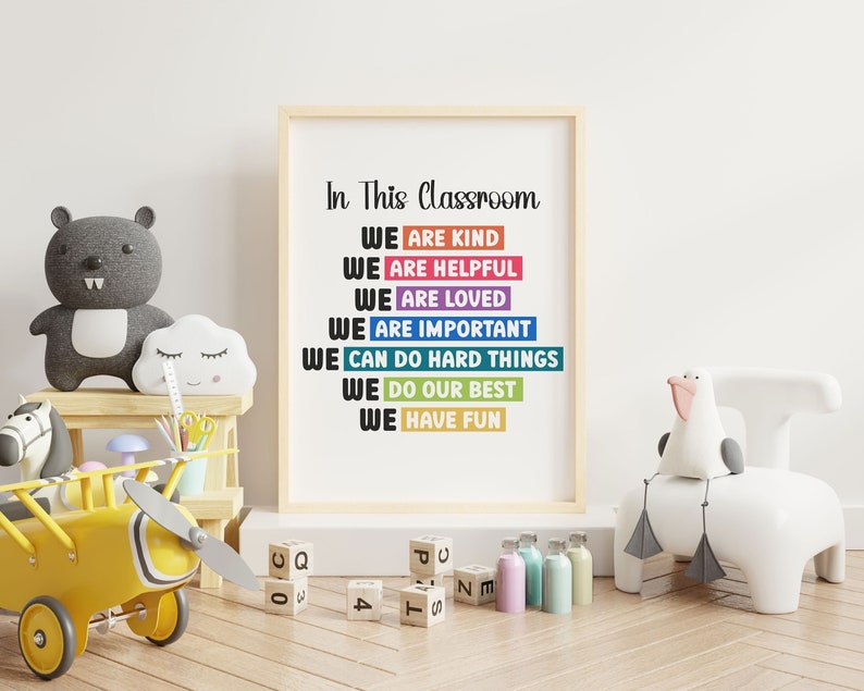 In This Classroom We Are Classroom Quotes Classroom Wall Art - Etsy