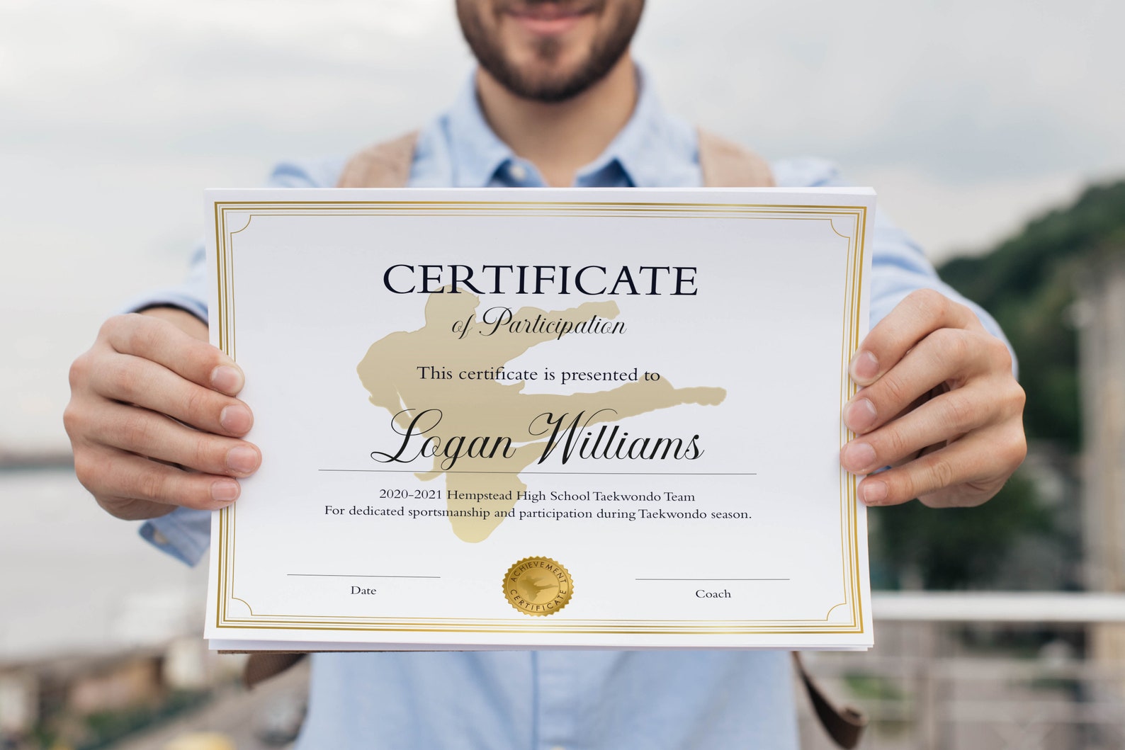 Editable Taekwondo Certificate Template, DIY Tae Kwon Do Participation ...